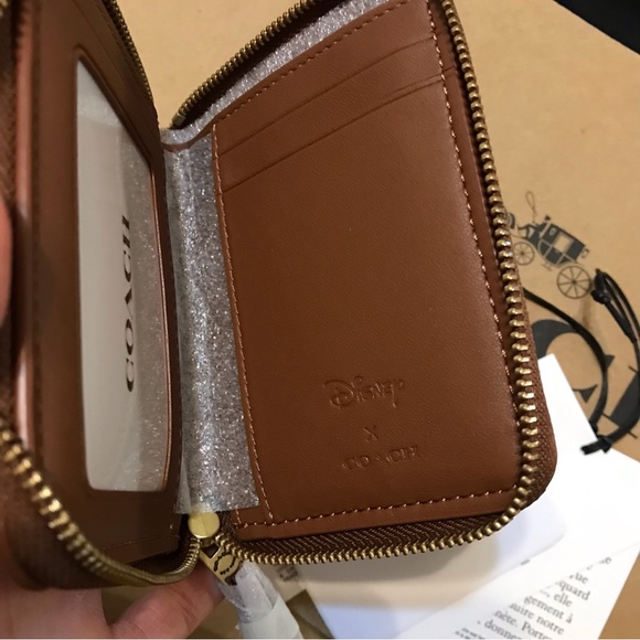 Coach | Bags | Disney X Coach Small Zip Around Wallet In Signature ...